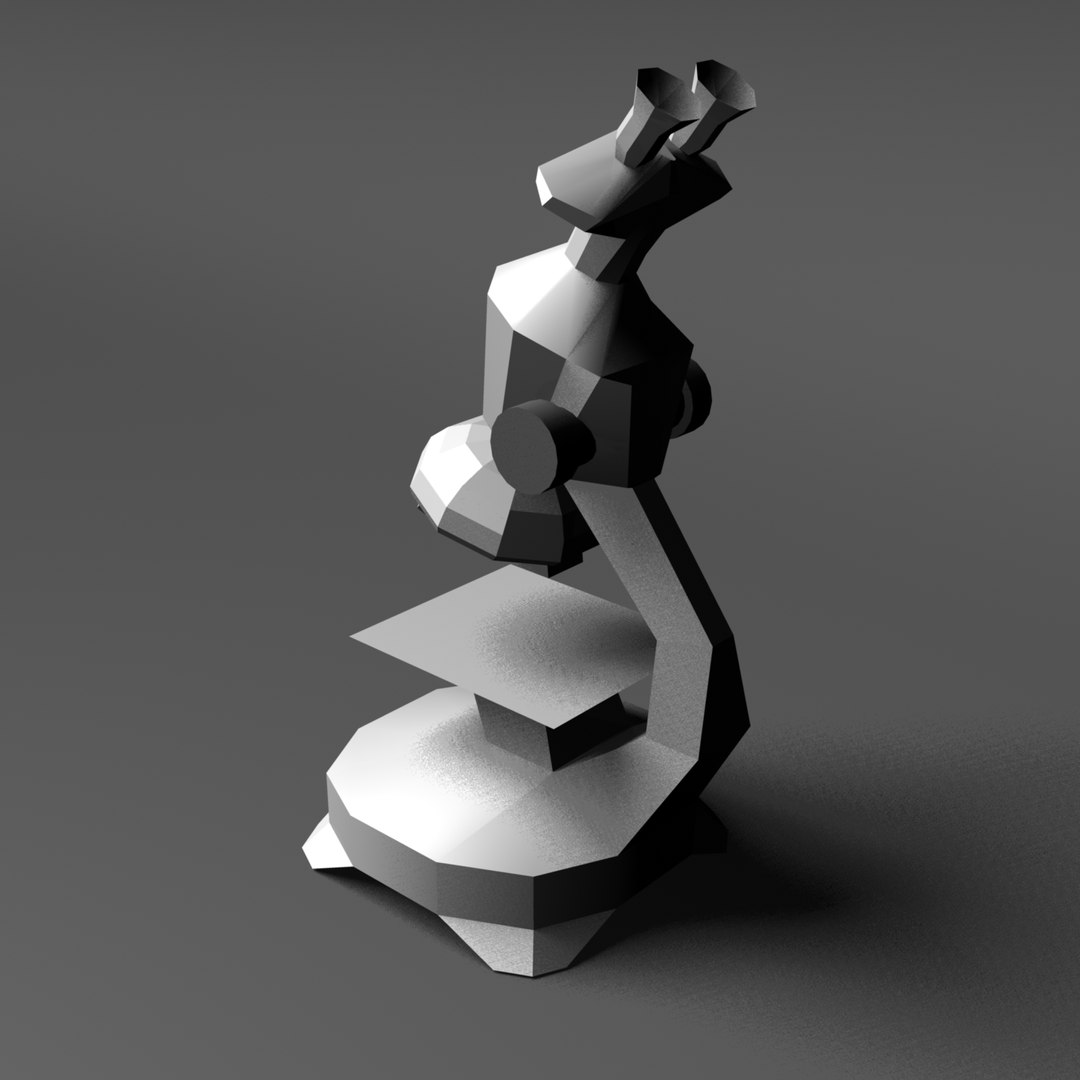 laboratory microscope 3d obj