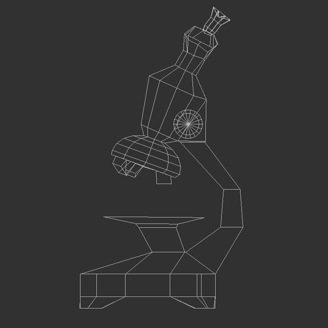 laboratory microscope 3d obj