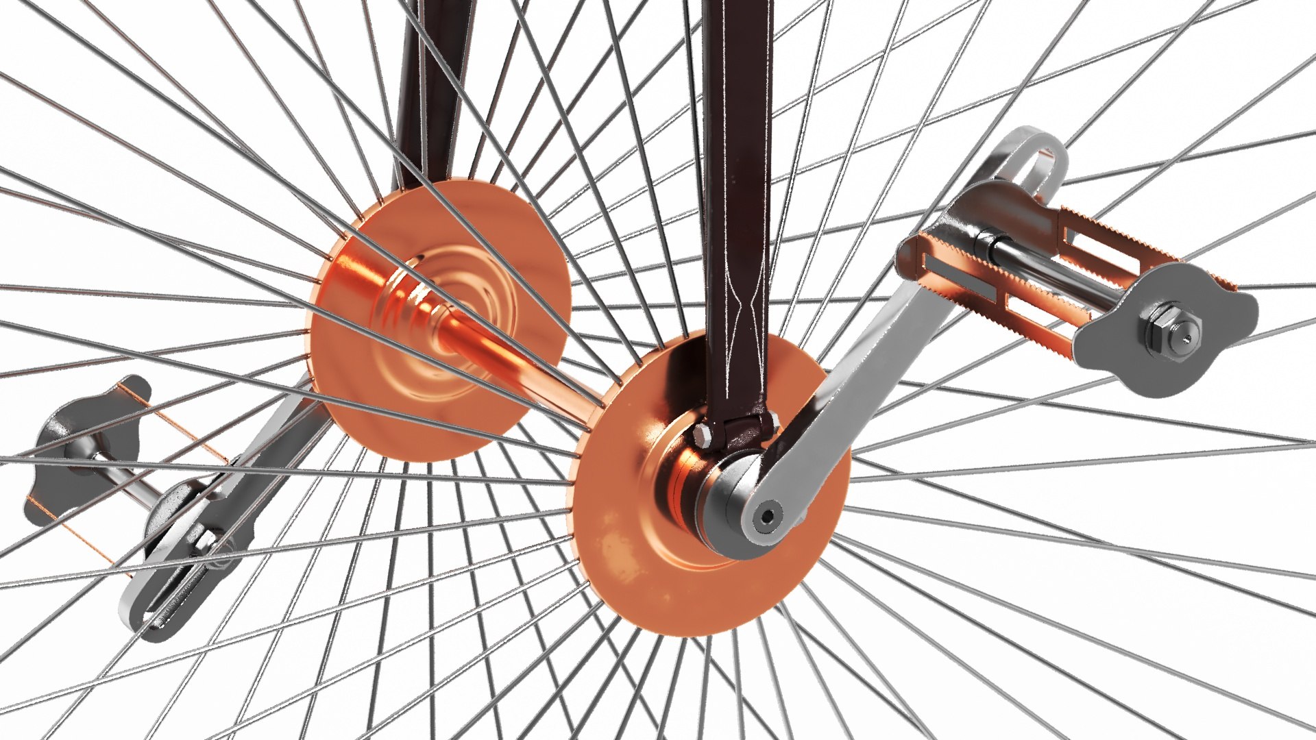 3D Model High Wheel Bicycle - TurboSquid 2326769