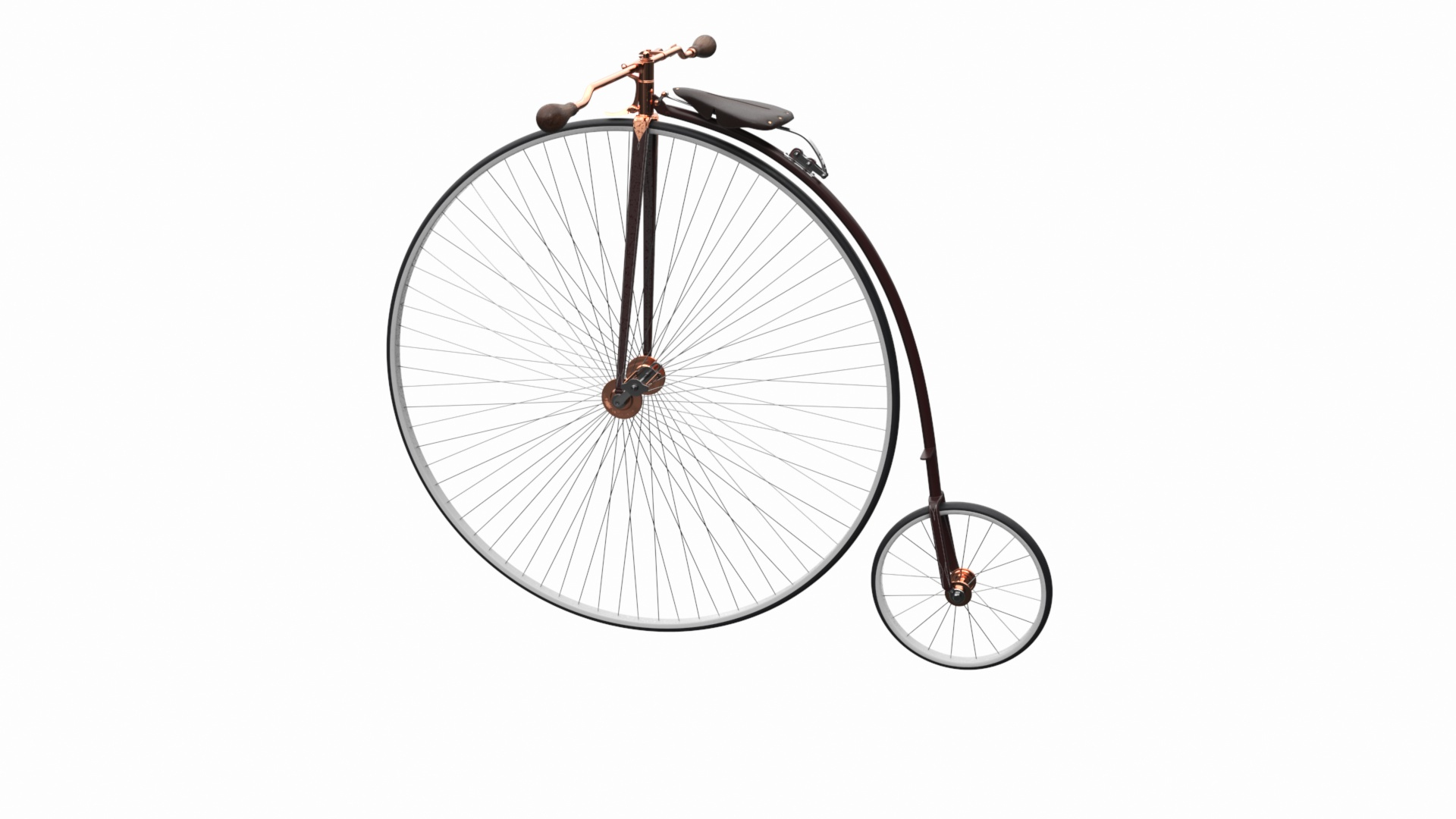 3D Model High Wheel Bicycle - TurboSquid 2326769