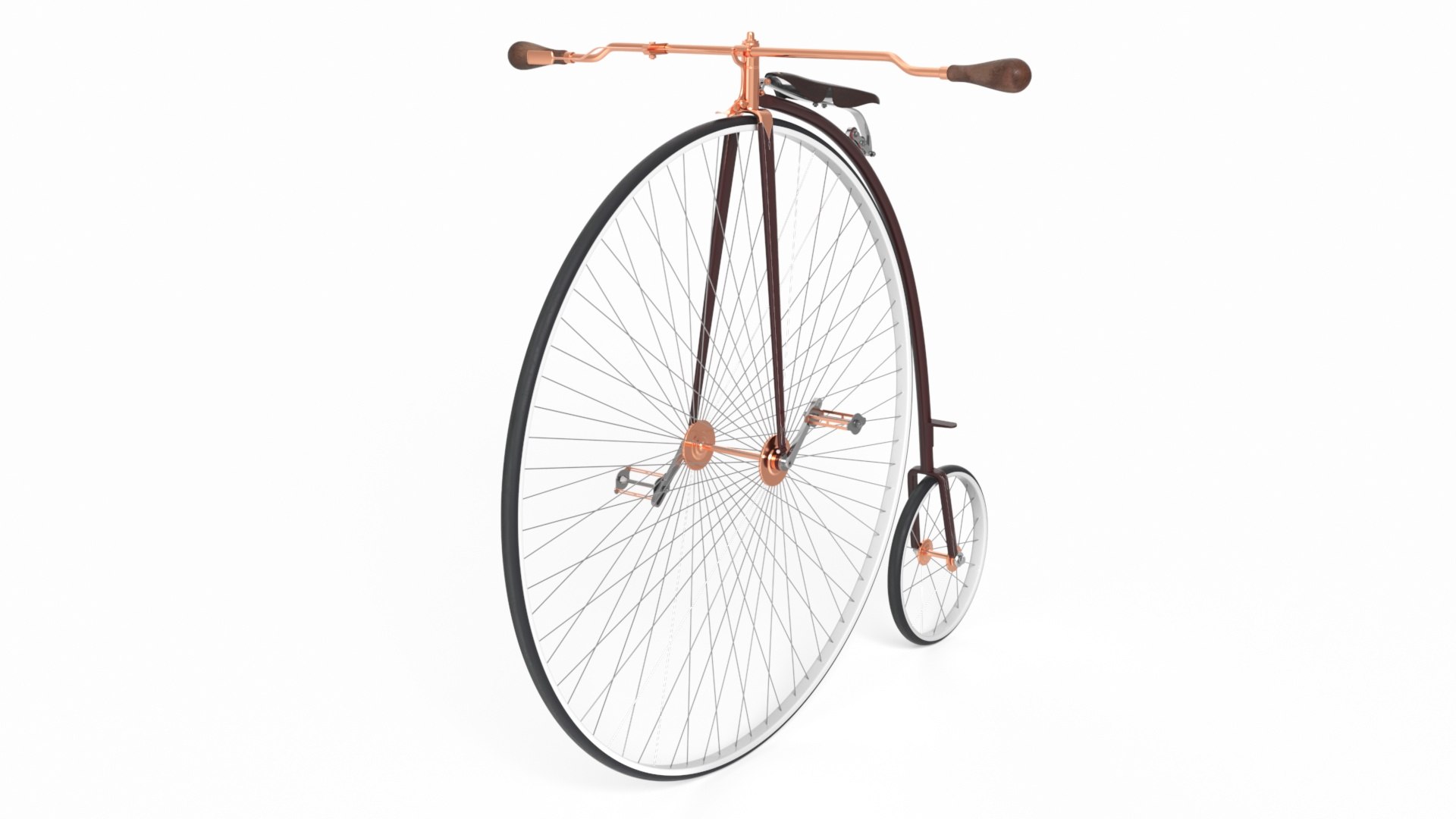 3D Model High Wheel Bicycle - TurboSquid 2326769