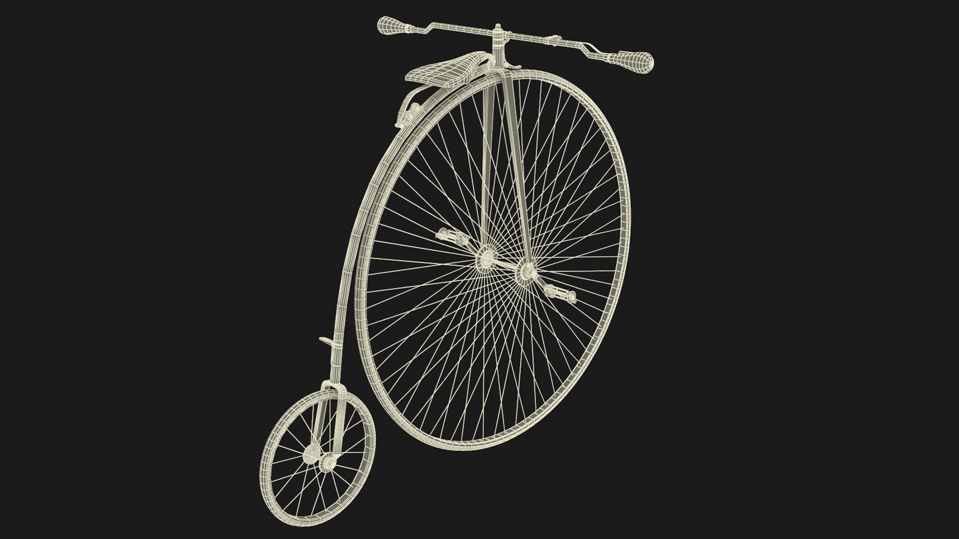 3D Model High Wheel Bicycle - TurboSquid 2326769