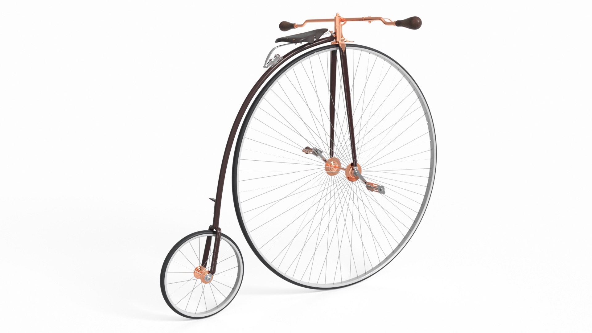 3D Model High Wheel Bicycle - TurboSquid 2326769