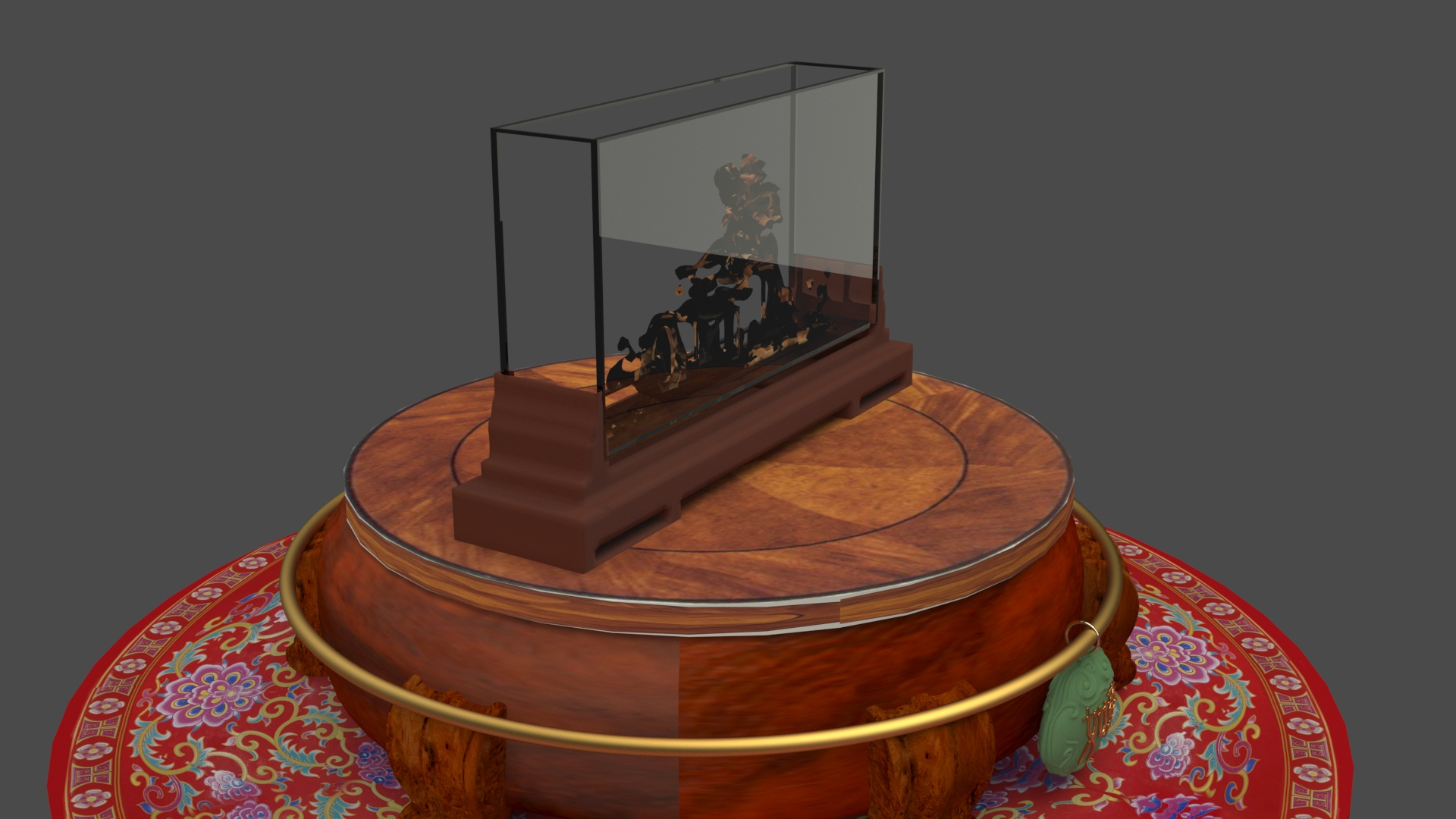 Chinese Carved Cork Display Stand 3D - TurboSquid 2278003