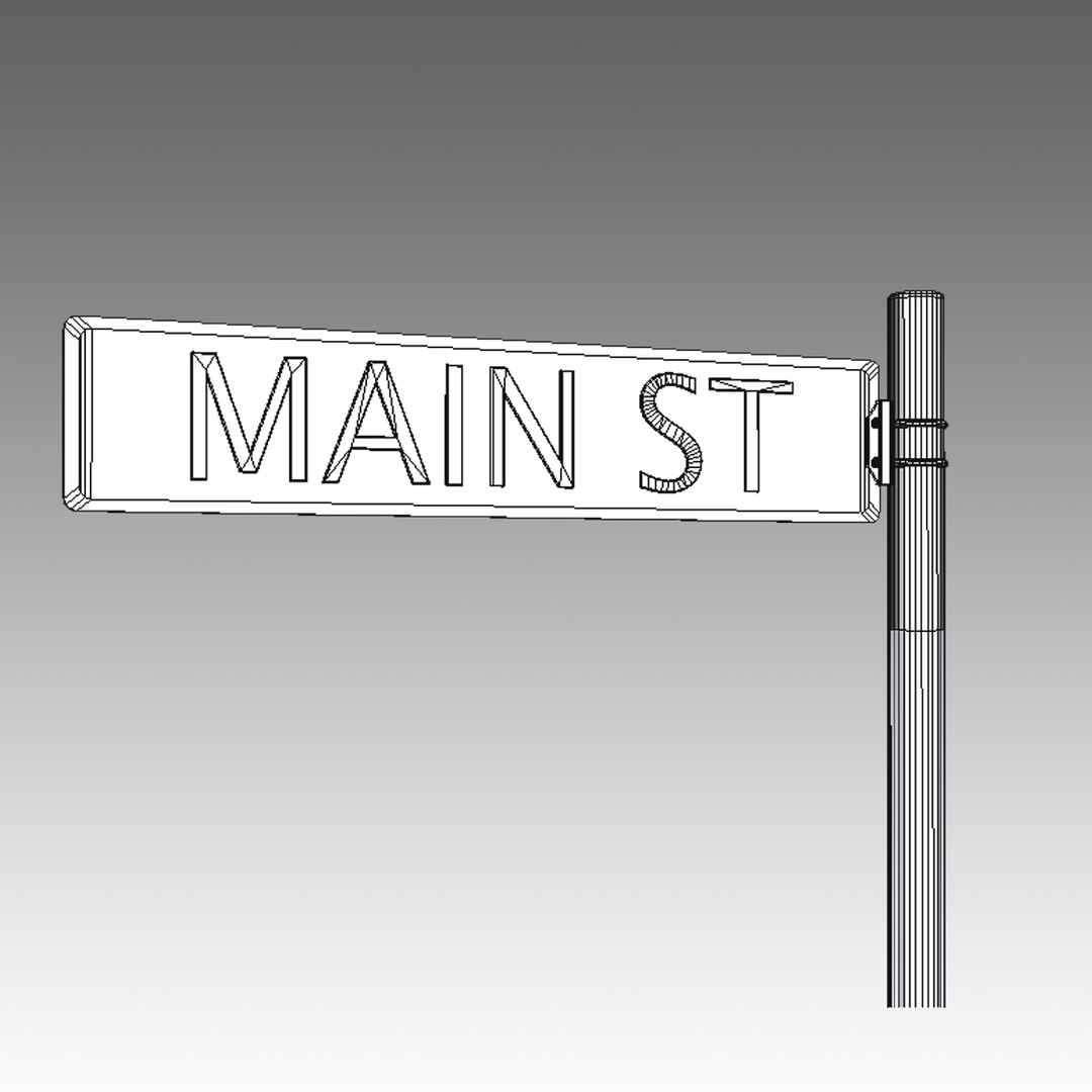 3d Model Street Sign 01