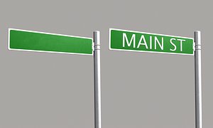 Street Sign 02 3d Model