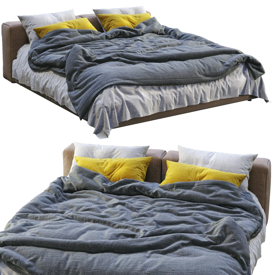 3D cappellini superoblong bed - TurboSquid 1649711