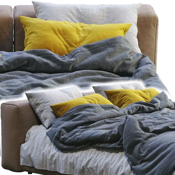 3D cappellini superoblong bed - TurboSquid 1649711