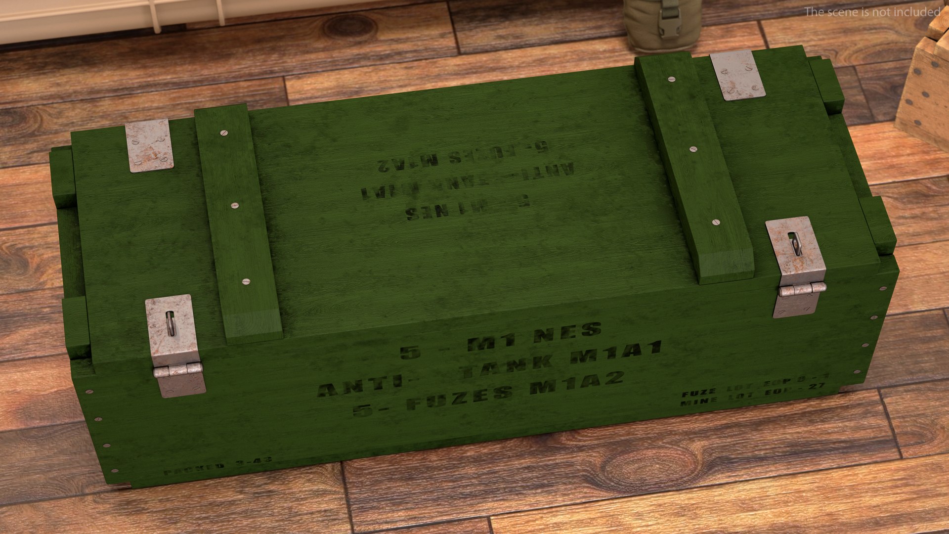 Military Anti-Tank Mine Wooden Crate 3D Model - TurboSquid 2228911