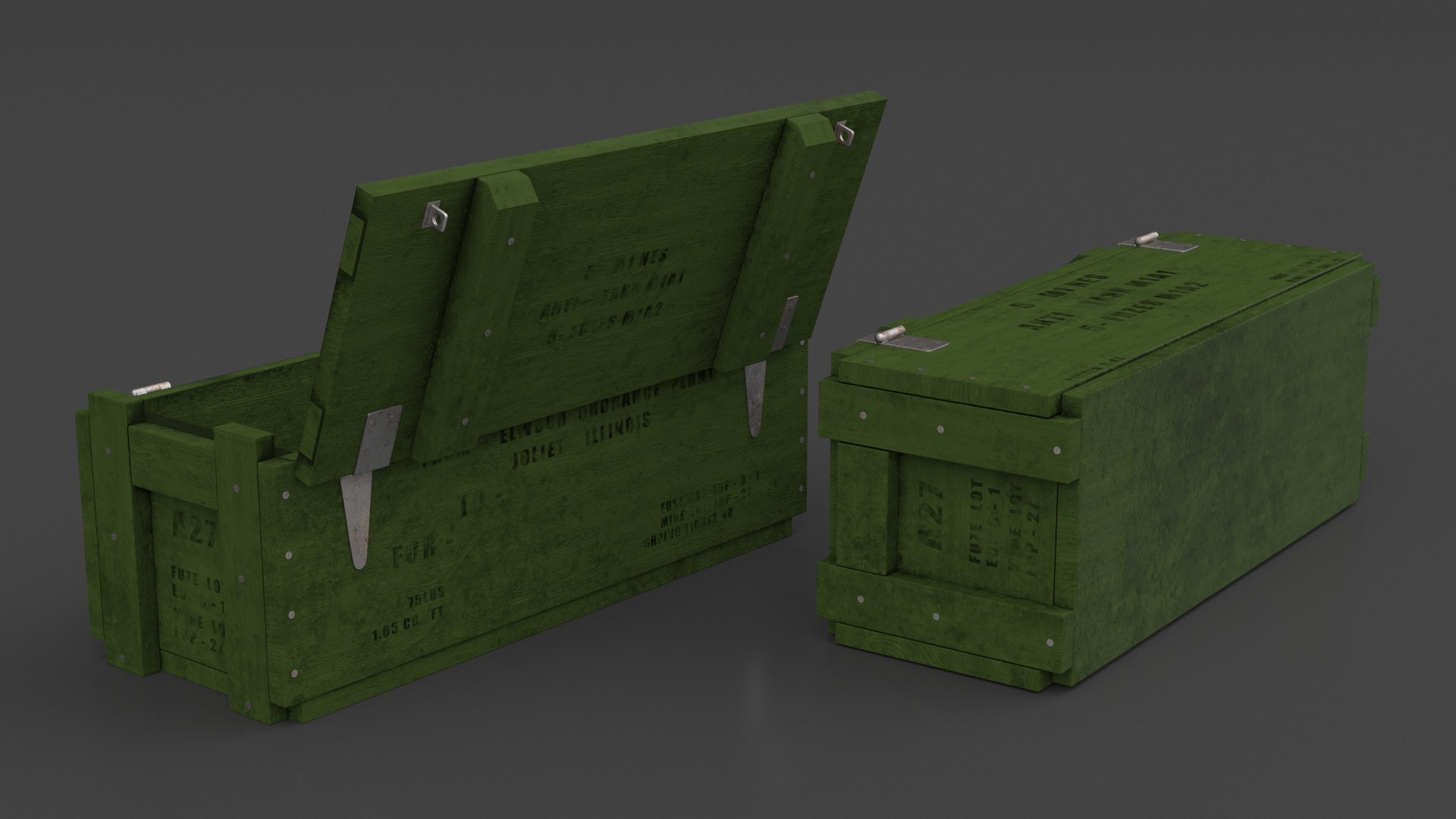 Military Anti-Tank Mine Wooden Crate 3D Model - TurboSquid 2228911