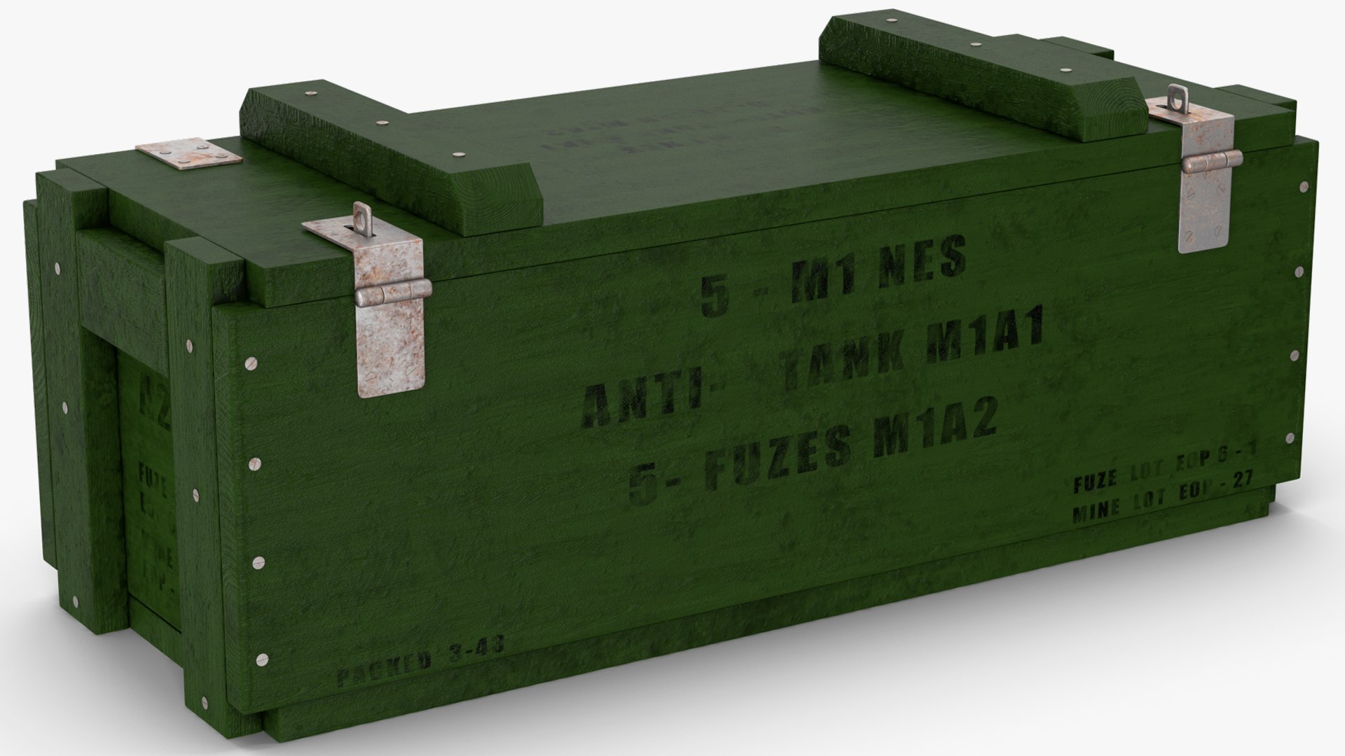 Military Anti-Tank Mine Wooden Crate 3D Model - TurboSquid 2228911