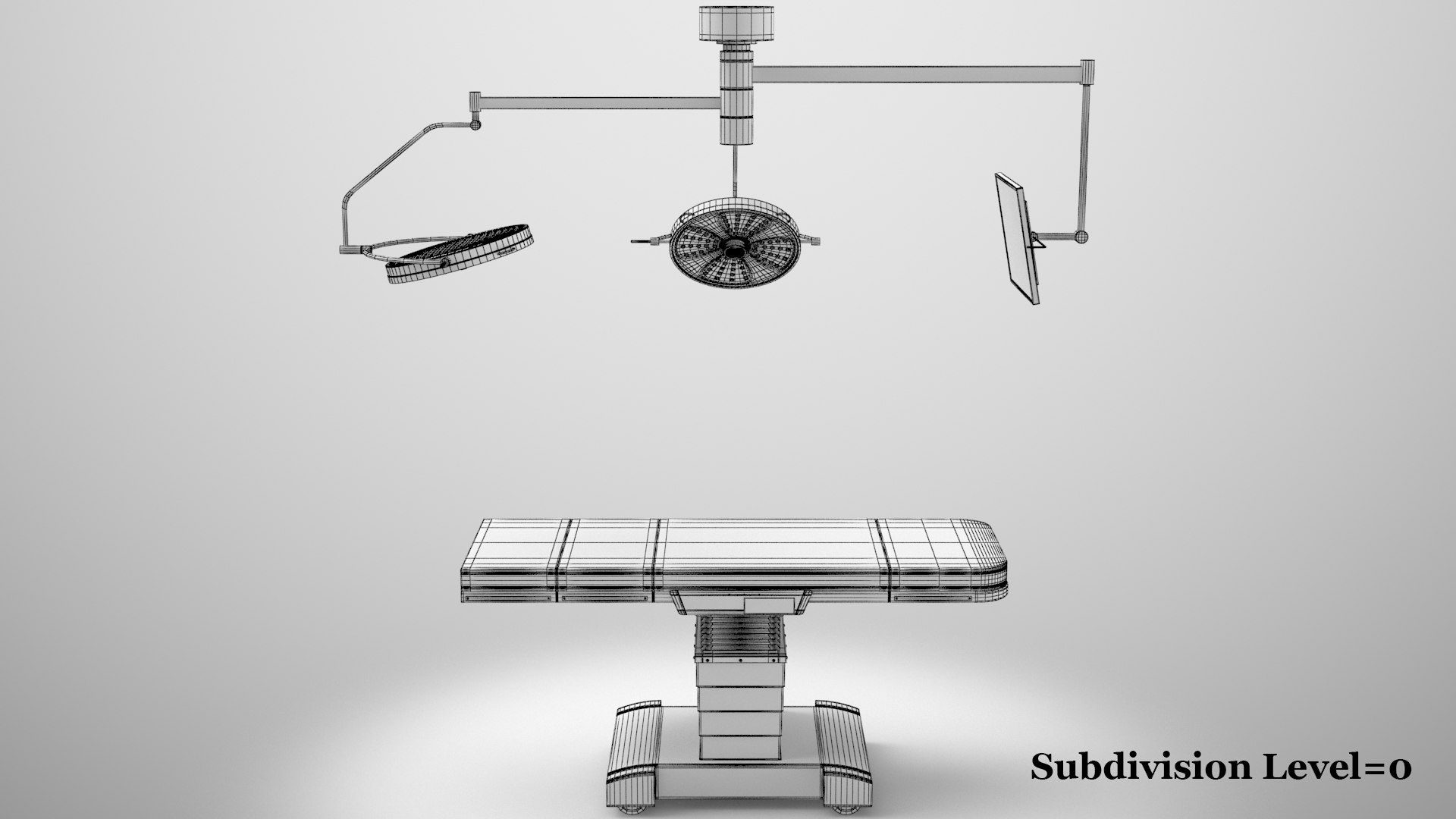 Operating table ceiling lights 3D model - TurboSquid 1520494