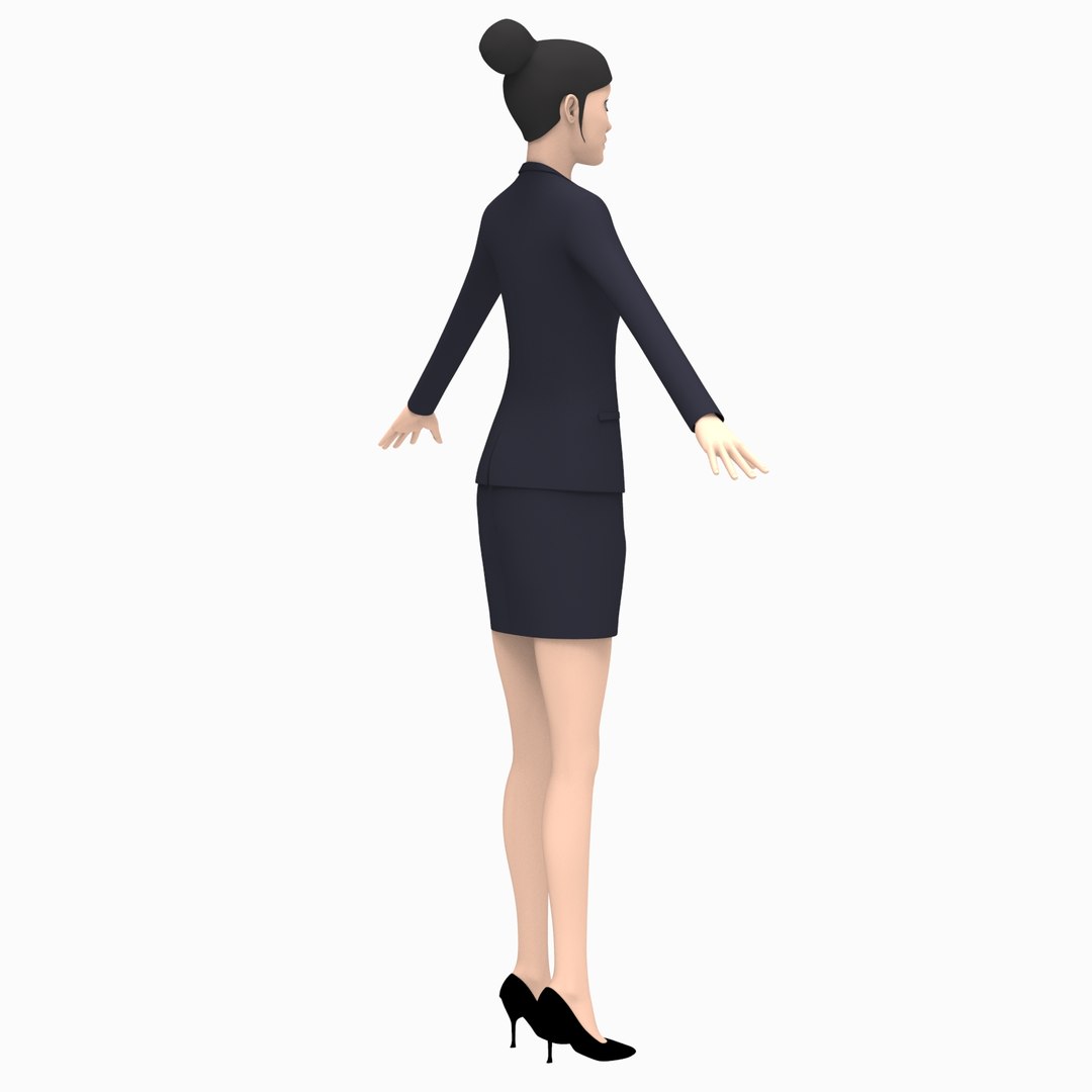 3d Obj Female Office