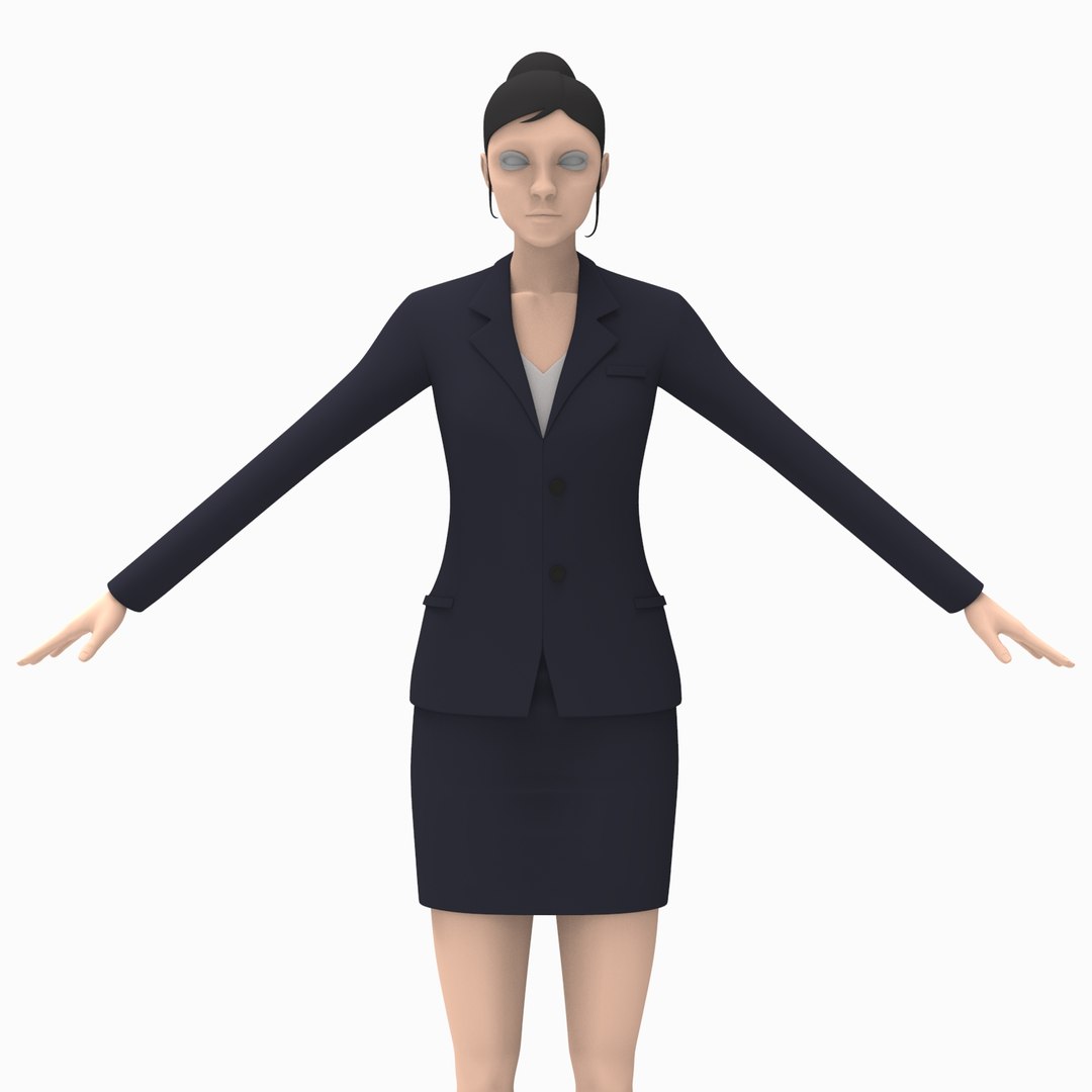 3d Obj Female Office