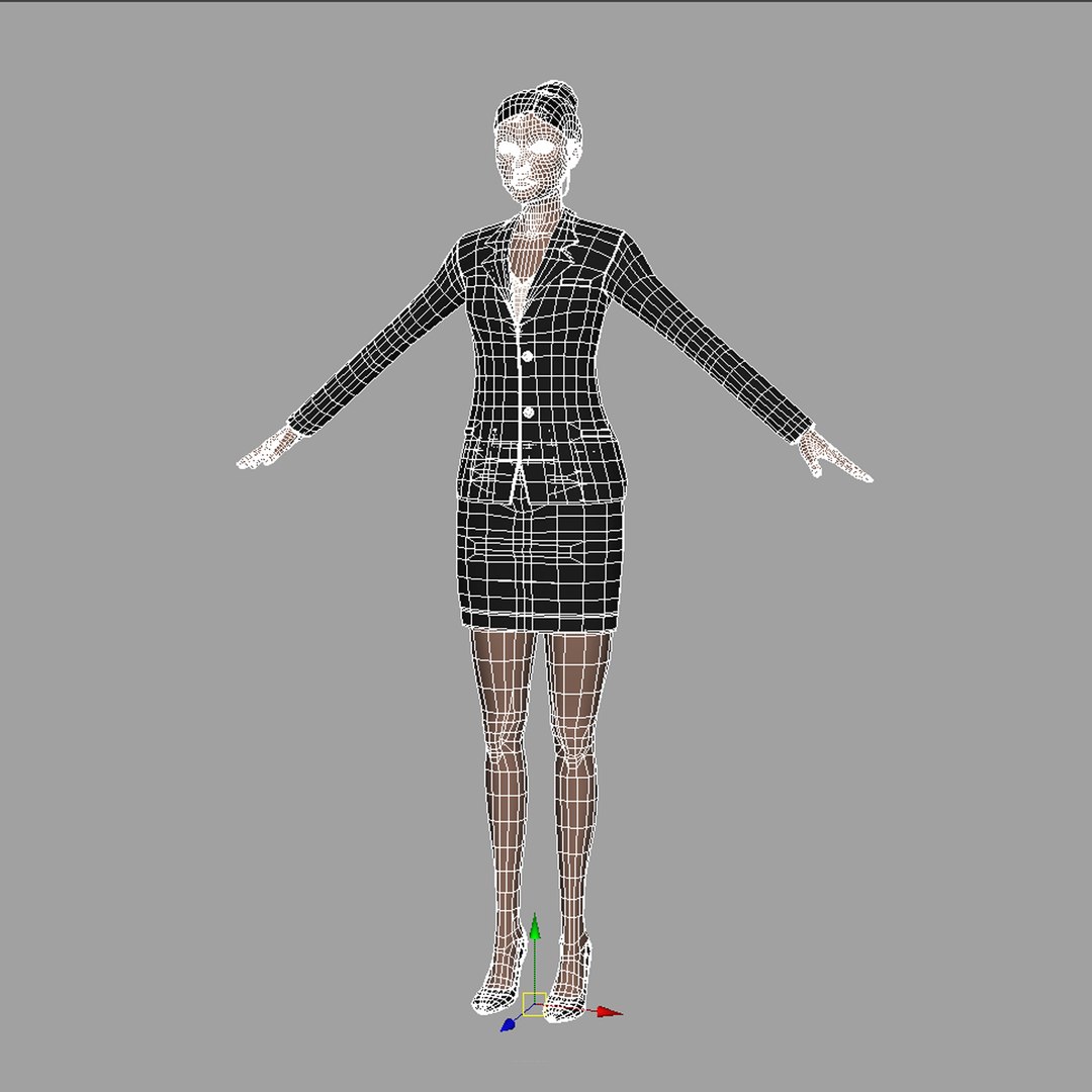 3d Obj Female Office