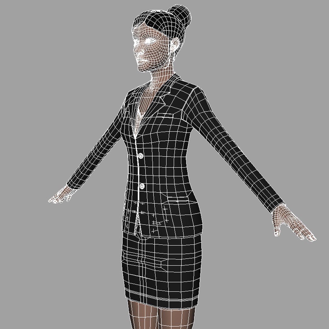 3d Obj Female Office