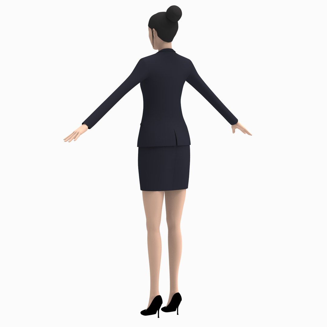 3d Obj Female Office