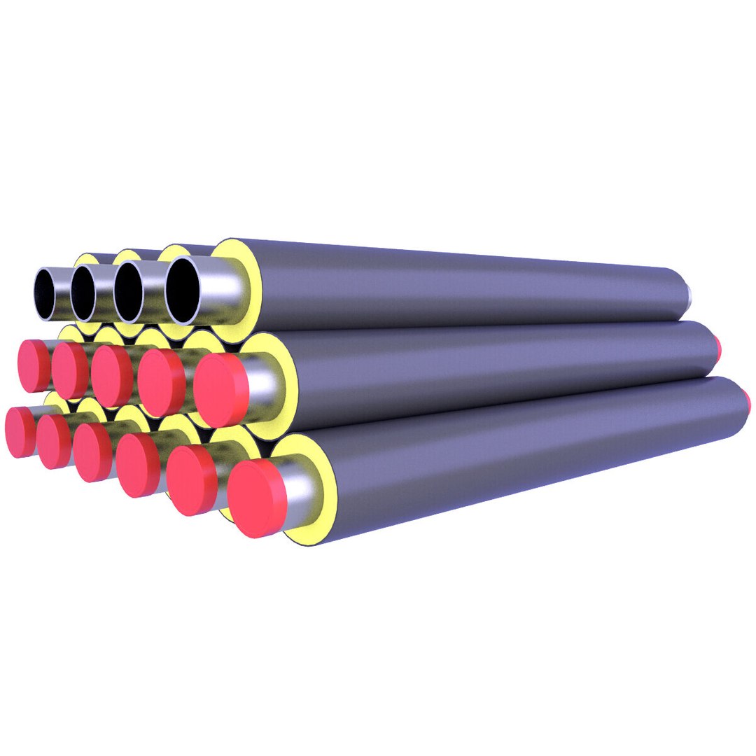 Underground Heating Insulated Pipes 65 3D - TurboSquid 2257276