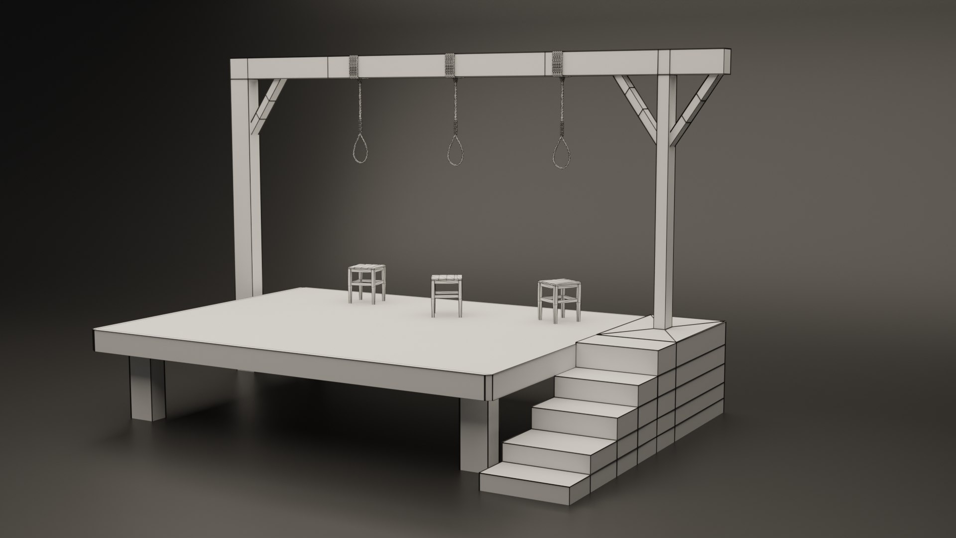 Gallows 3D Model - TurboSquid 1725518