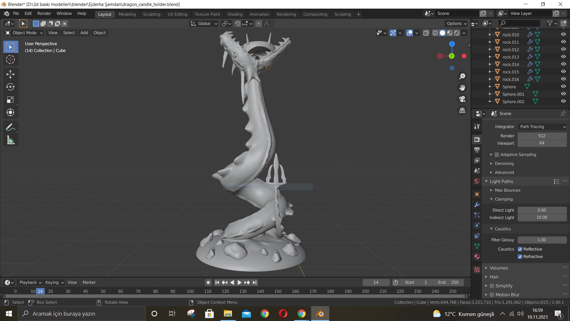 Dragon Candlestick - Candle Holder model - TurboSquid 1813024