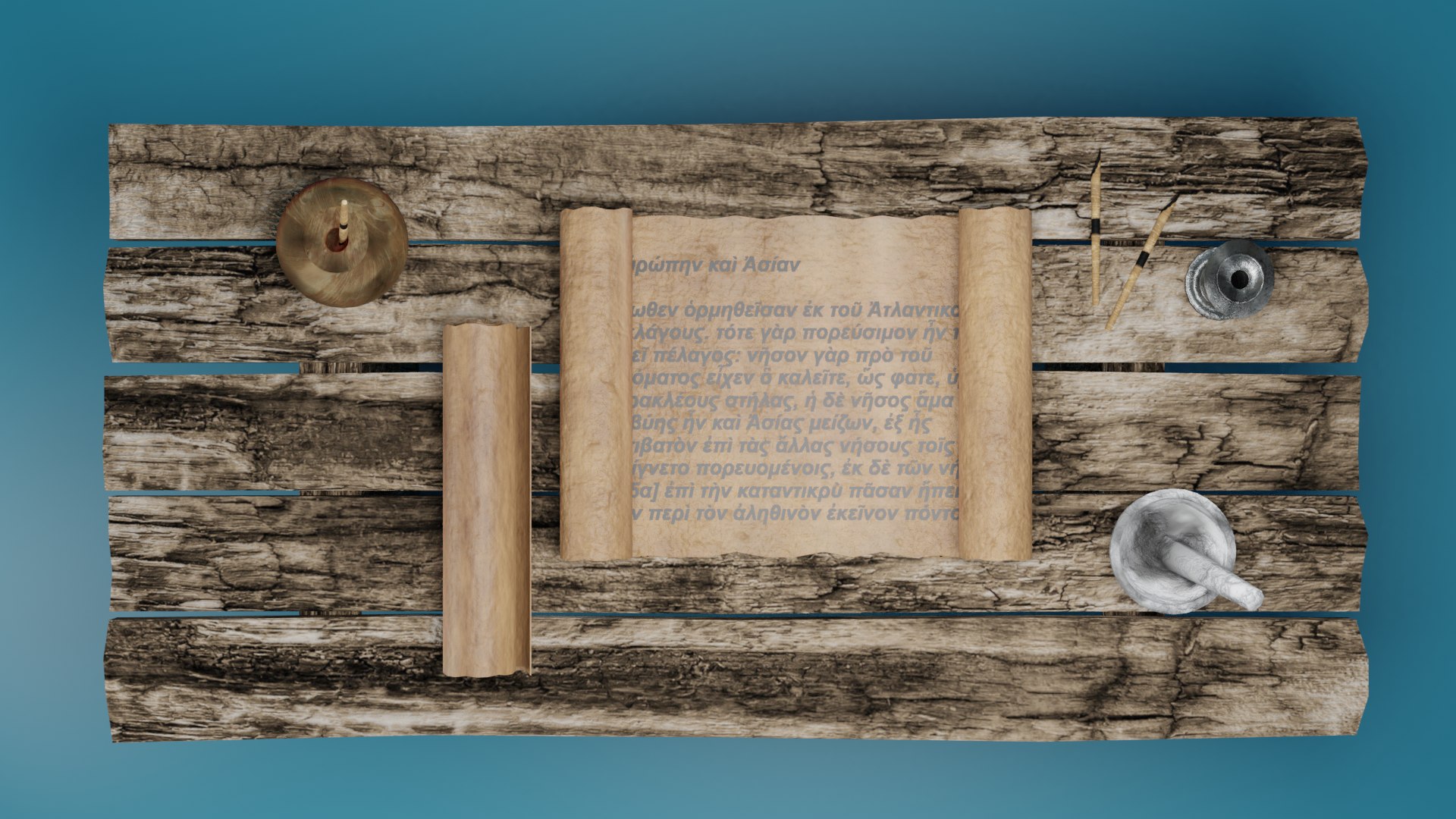 3D Ancient Instruments Of Writing - TurboSquid 1792088