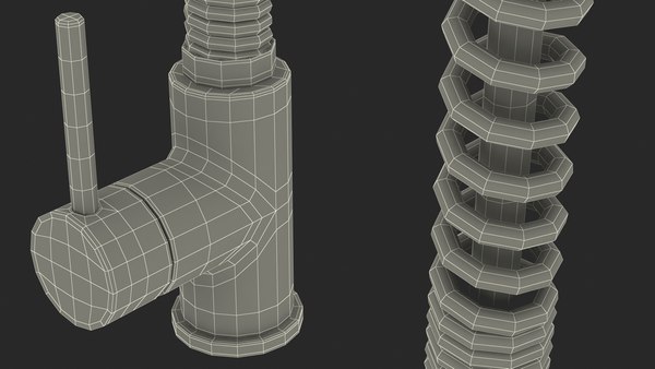 3D model Single Lever Pullout Kitchen Tap - TurboSquid 1718530