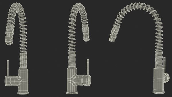 3D model Single Lever Pullout Kitchen Tap - TurboSquid 1718530