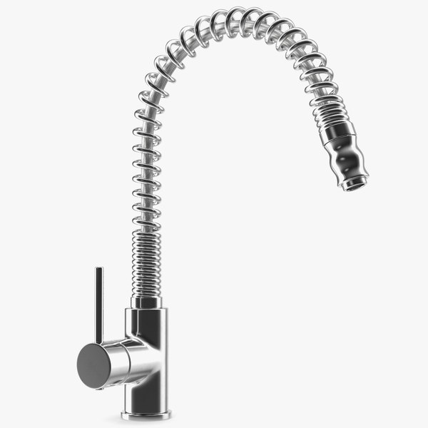 3D model Single Lever Pullout Kitchen Tap - TurboSquid 1718530