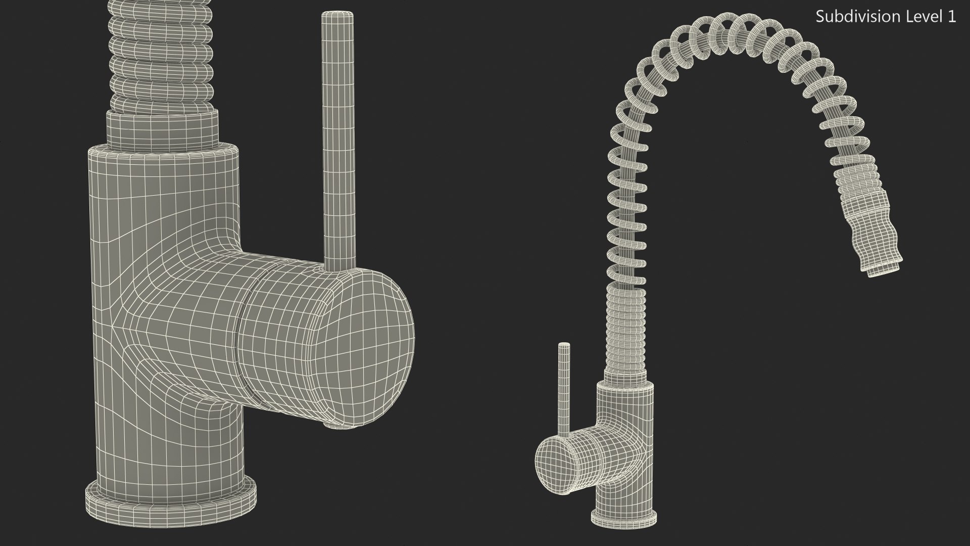 3D Model Single Lever Pullout Kitchen Tap - TurboSquid 1718530