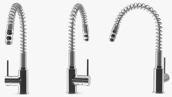 3D model Single Lever Pullout Kitchen Tap - TurboSquid 1718530