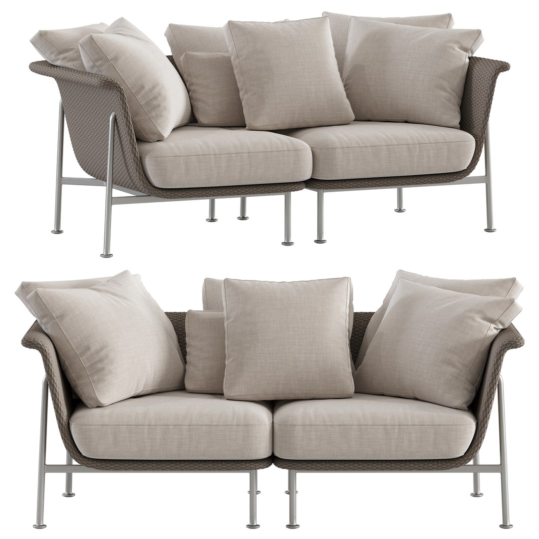 Gina 2-seat Sofa 3D Model - TurboSquid 1483088