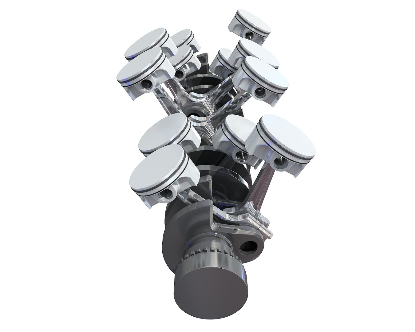 3D v12 engine cylinders - TurboSquid 1398043