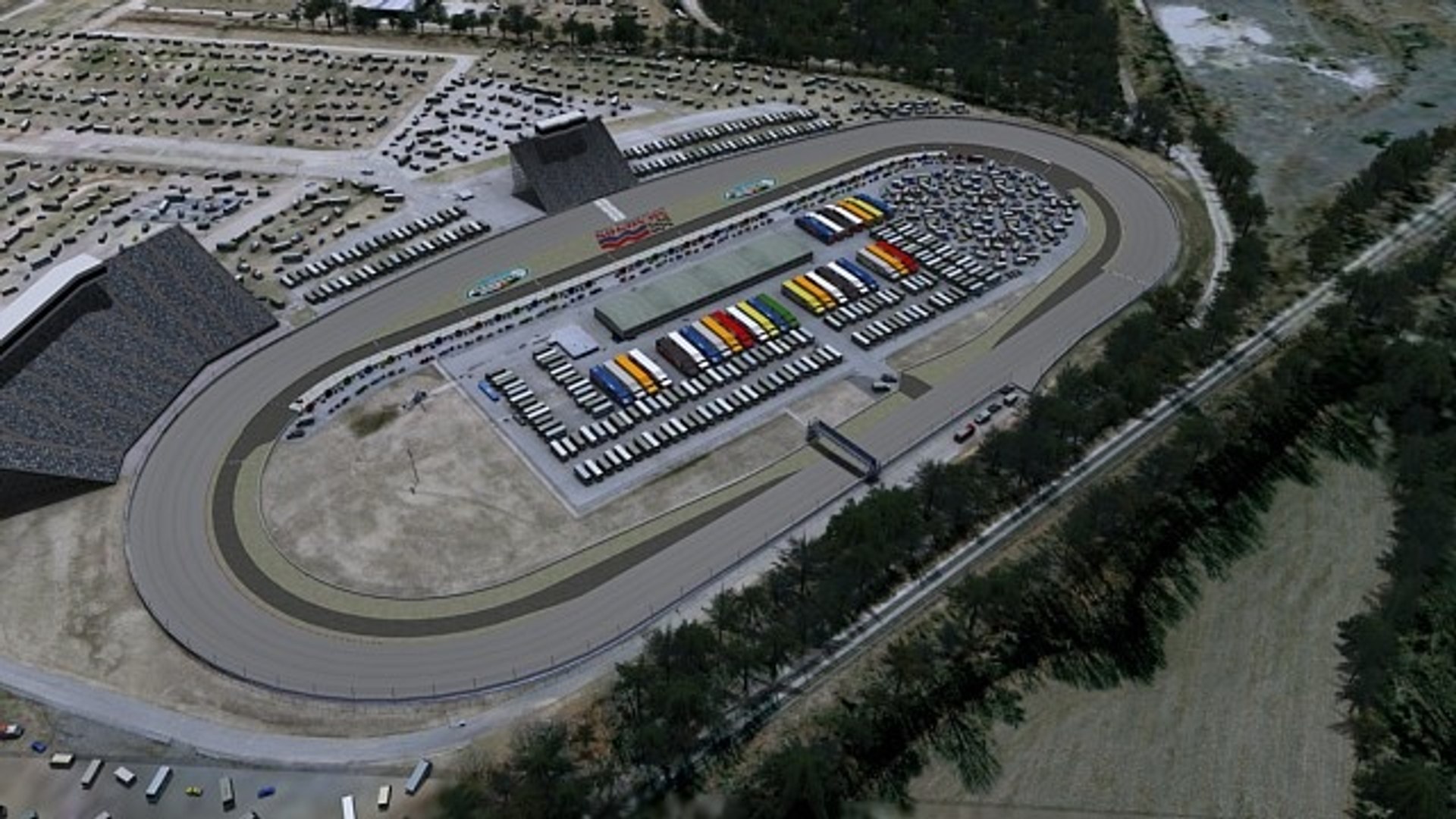 3d Track Oval Race Model