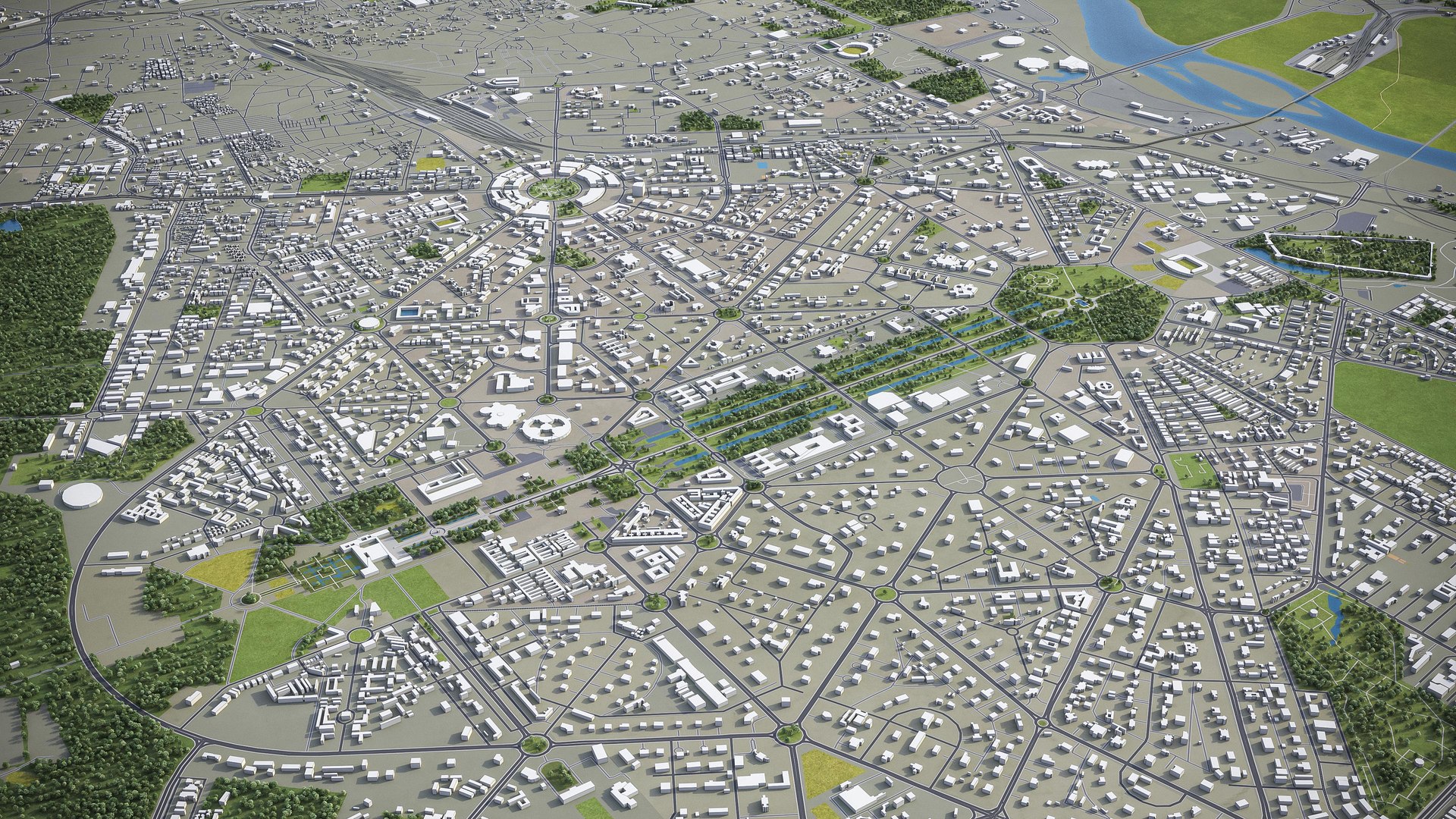 New Delhi Surrounding - 3D Model - TurboSquid 1577492