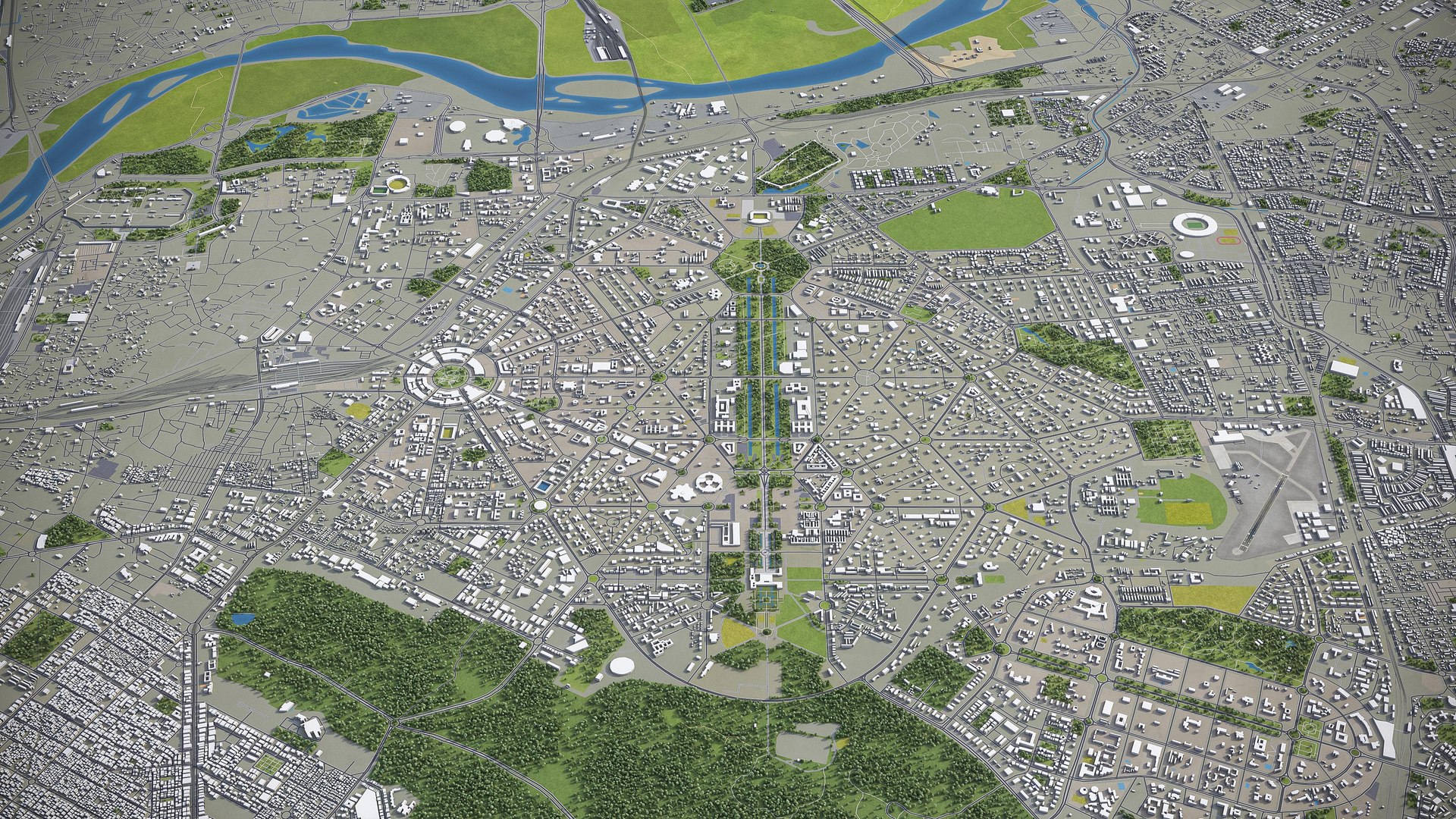 New Delhi Surrounding - 3D Model - TurboSquid 1577492