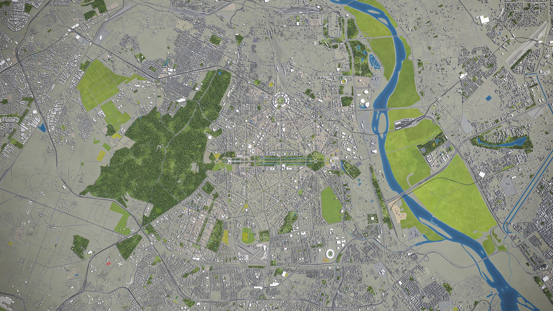 New Delhi Surrounding - 3D Model - TurboSquid 1577492