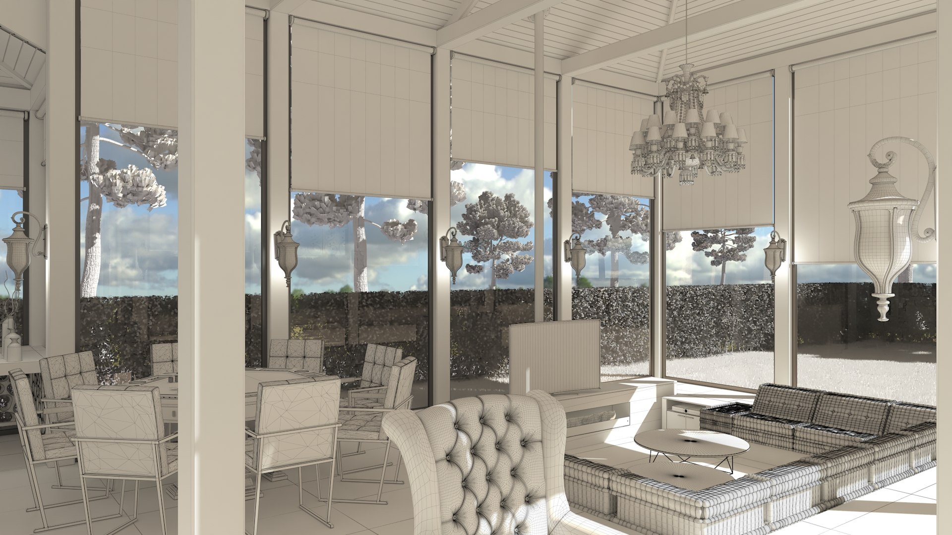 3D Garden House Interior Model - TurboSquid 1595155