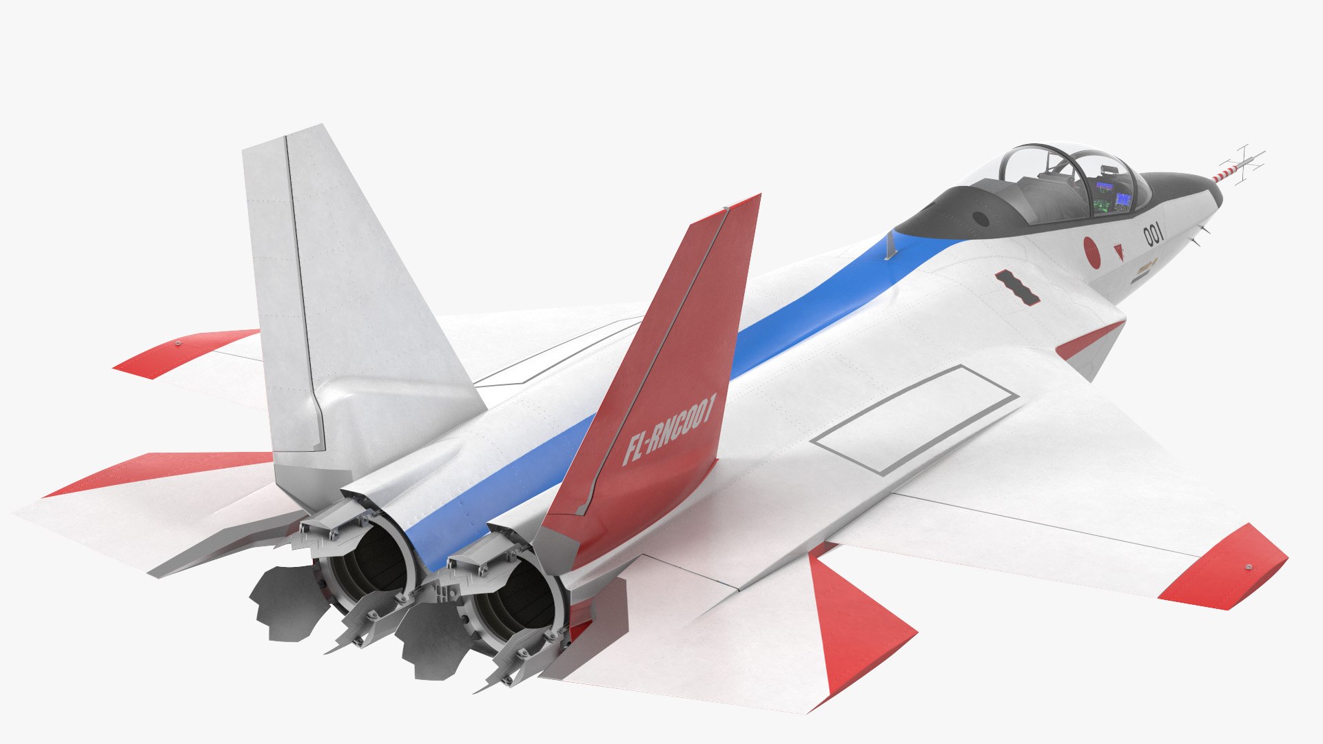 Mitsubishi X2 Shinshin Stealth Fighter Aircraft Flight 3D model ...
