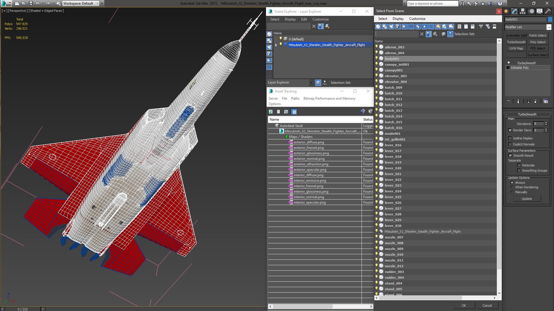 Mitsubishi X2 Shinshin Stealth Fighter Aircraft Flight 3D model ...