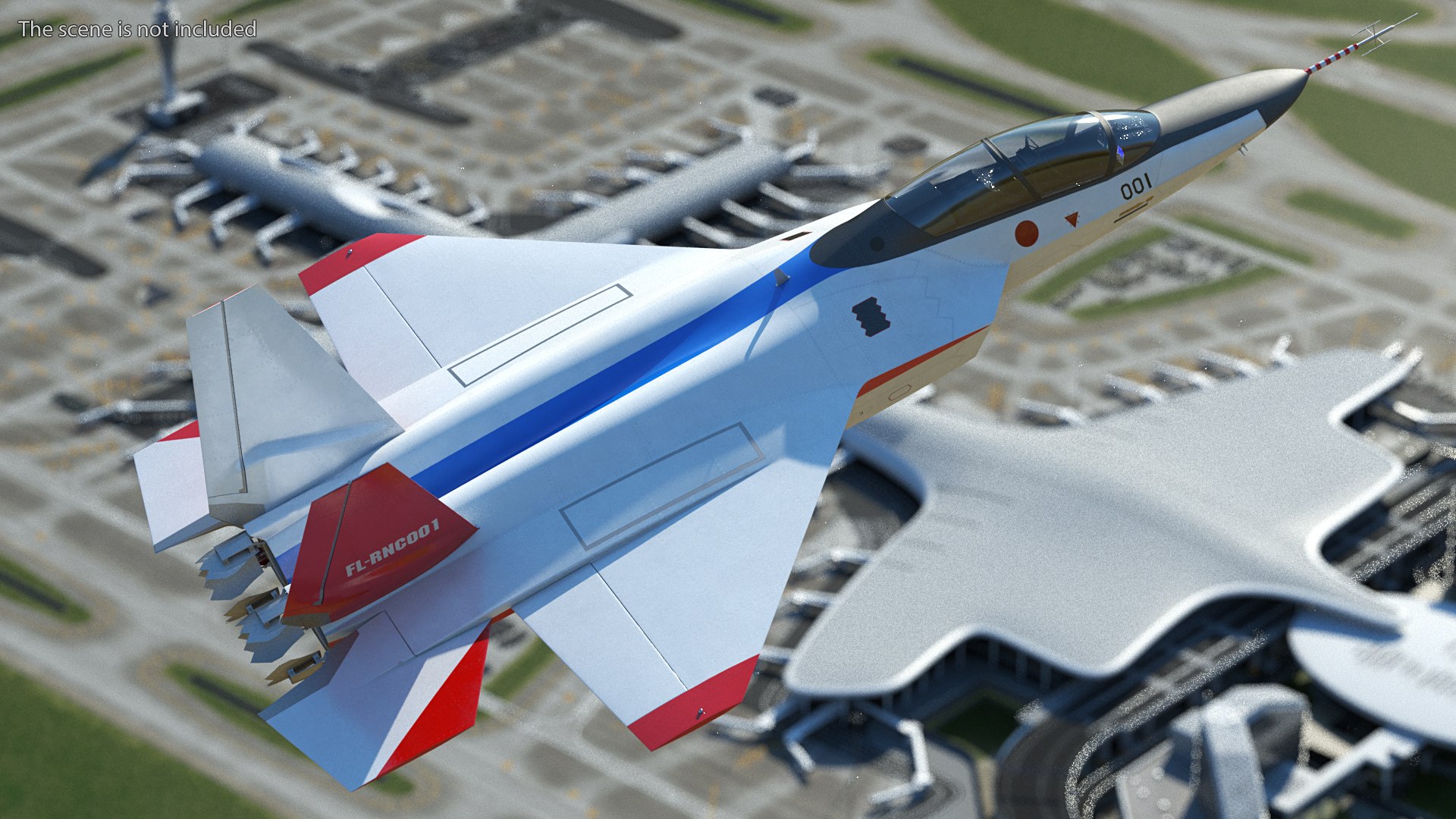 Mitsubishi X2 Shinshin Stealth Fighter Aircraft Flight 3D Model ...