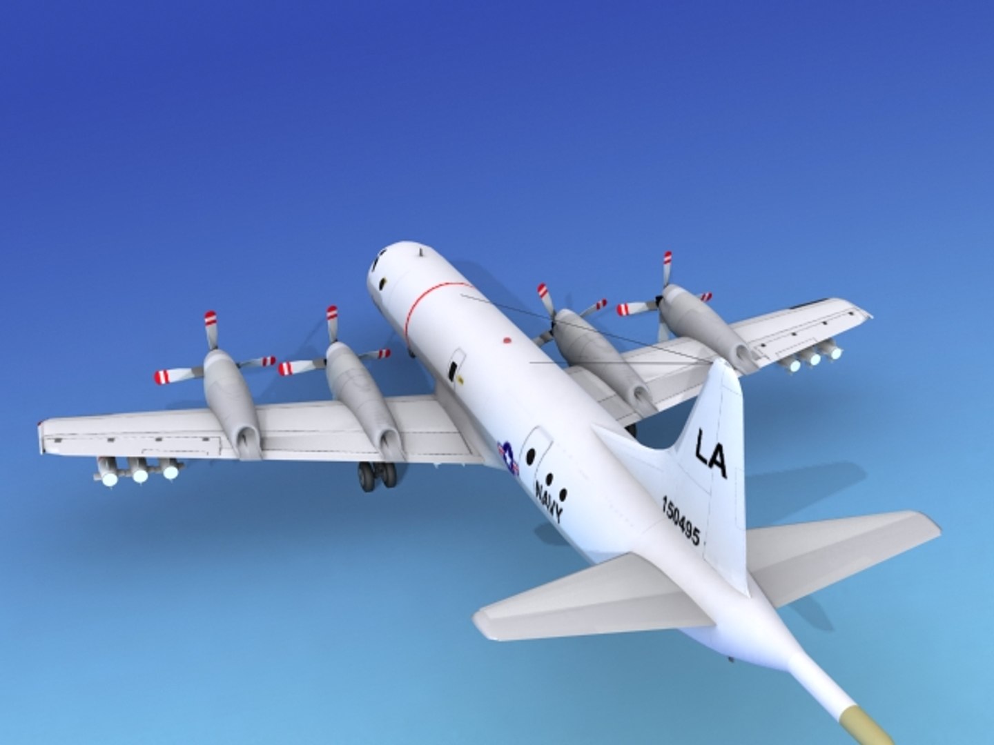 3d orion lockheed p-3 navy model