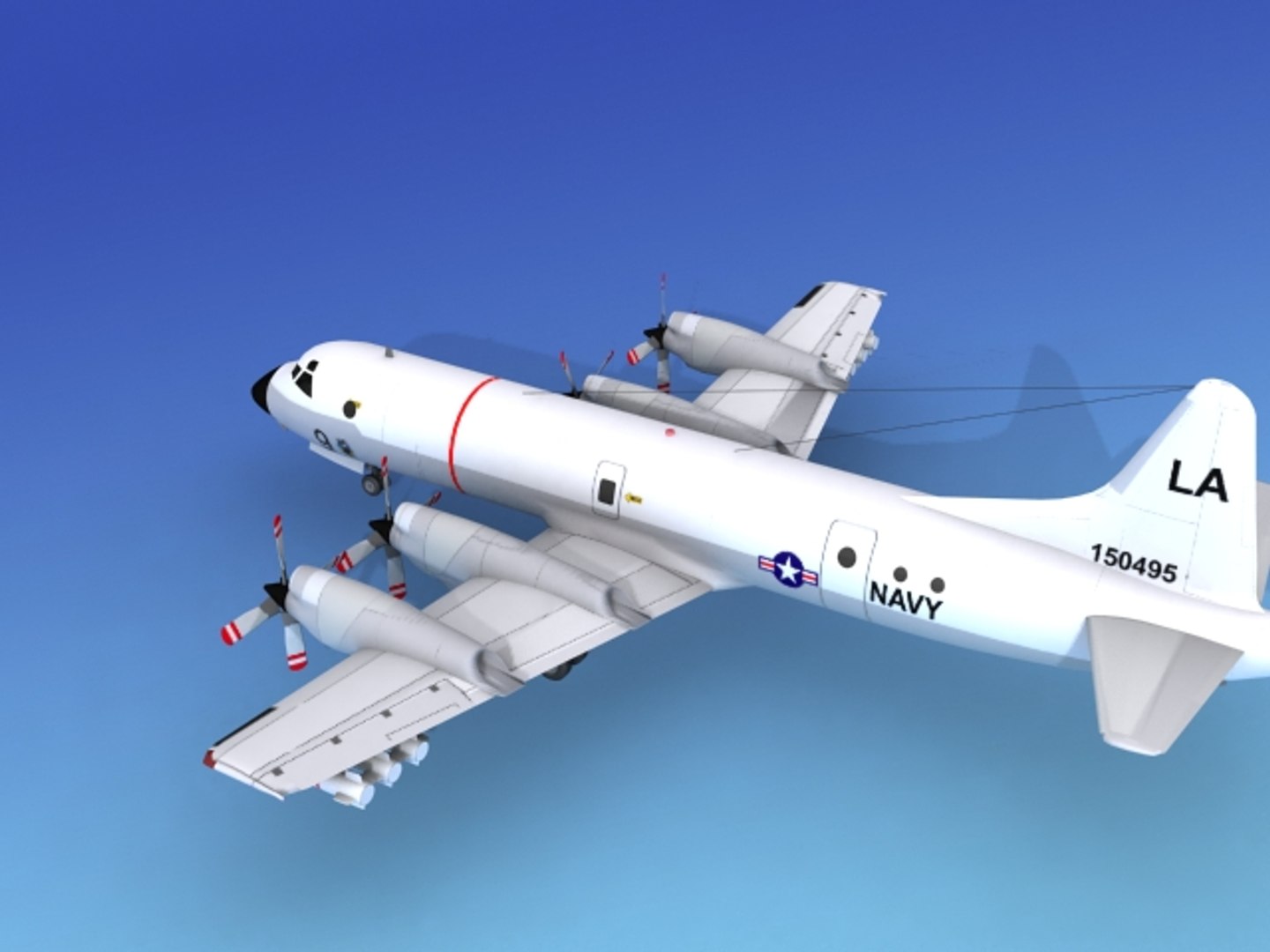 3d orion lockheed p-3 navy model
