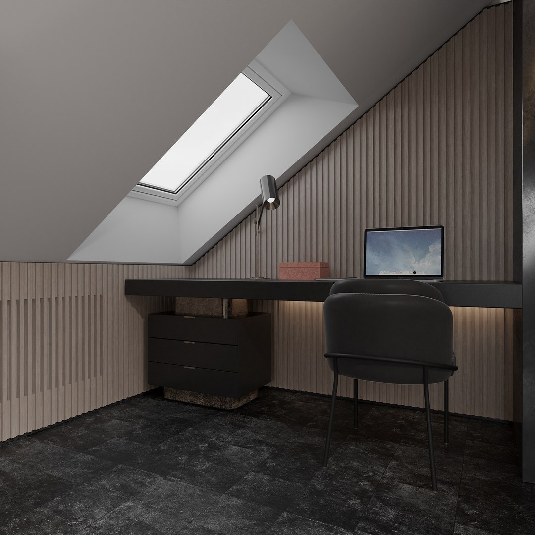 Loft House Black Ambient Interior Design 3D Model - TurboSquid 2419971