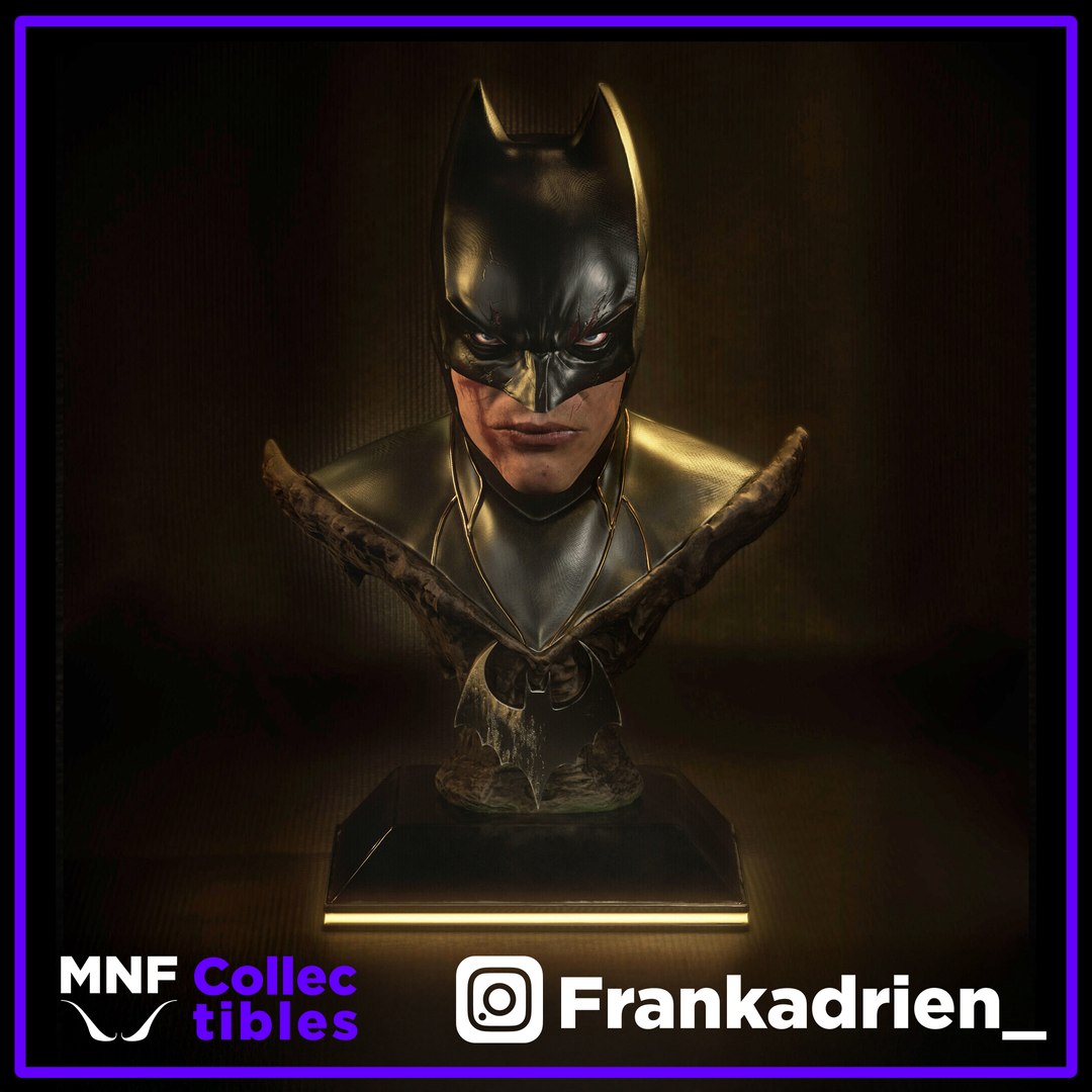 3D Batman Bust - Available On Patreon - TurboSquid 2419296