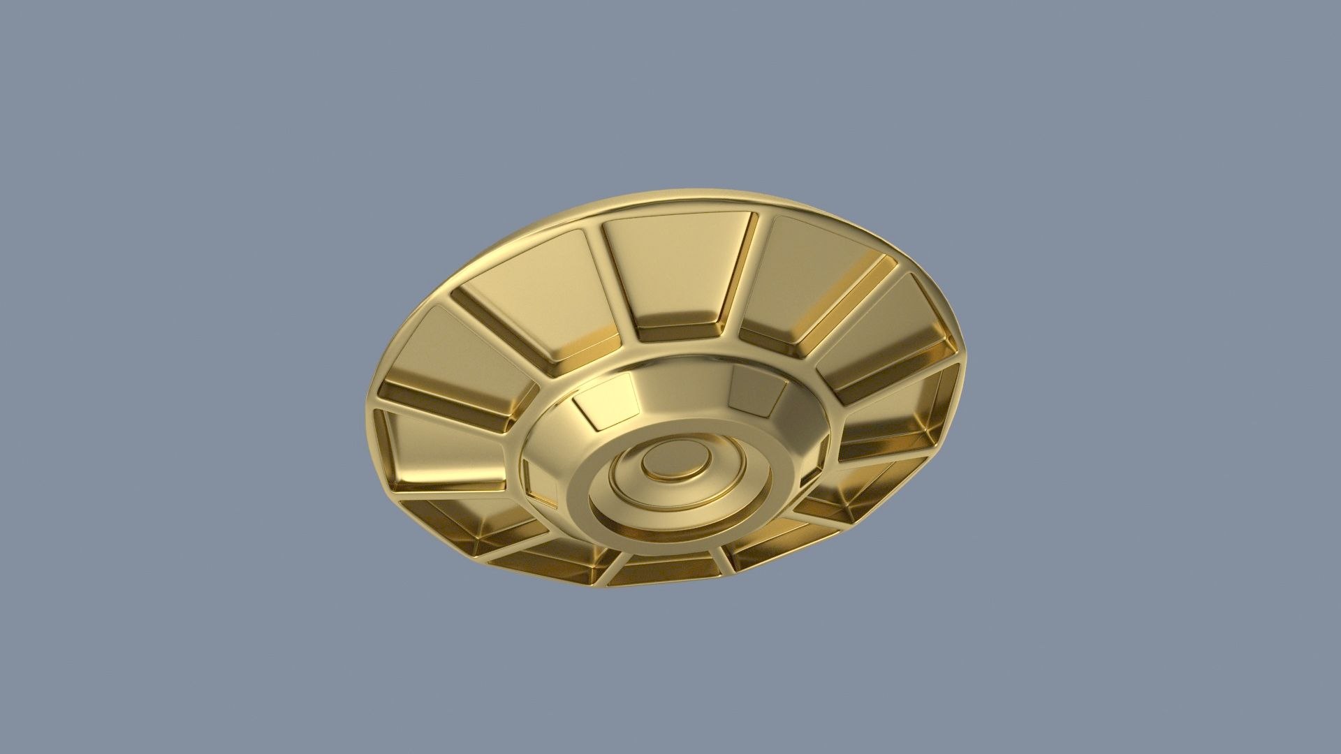 3D Space Ship Symbol Gold - TurboSquid 1957054
