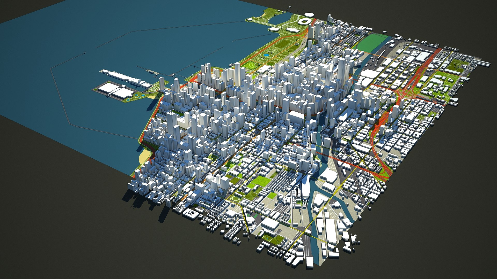 Chicago Downtown City 3D Model - TurboSquid 1504877