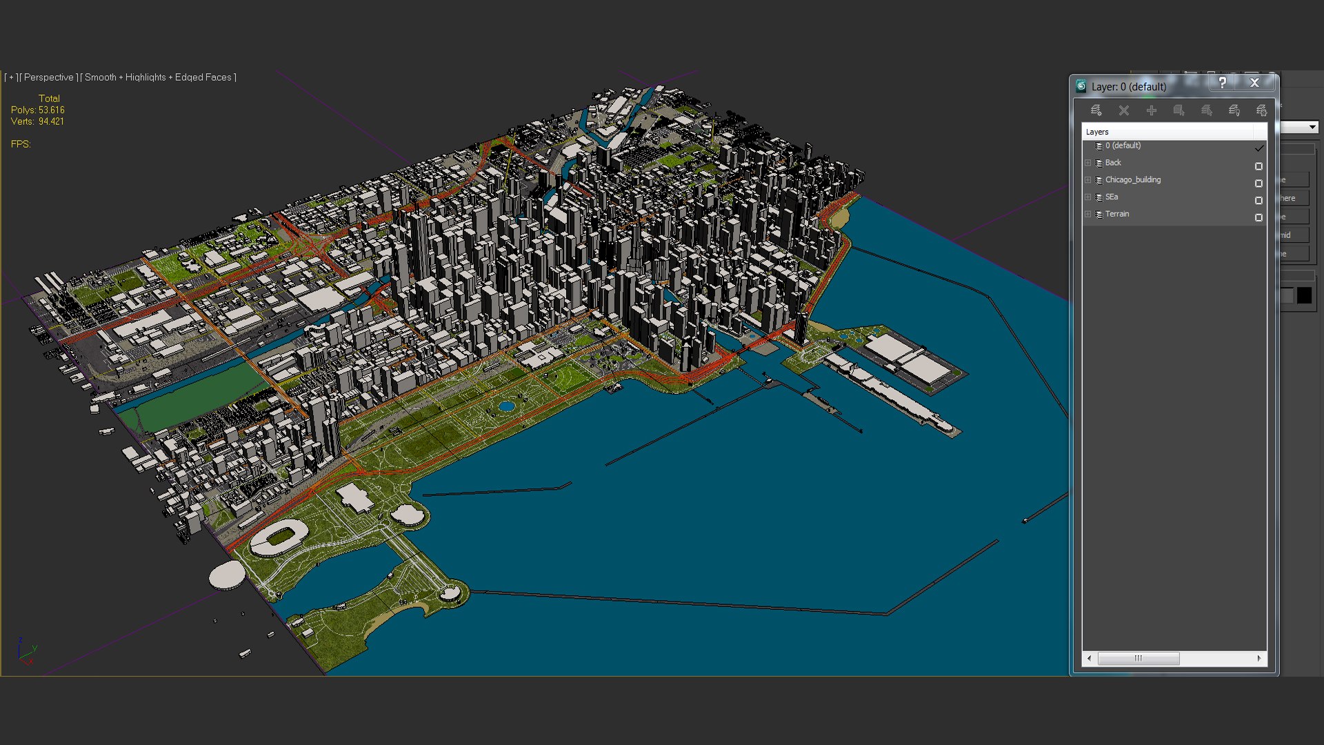Chicago Downtown City 3D Model - TurboSquid 1504877