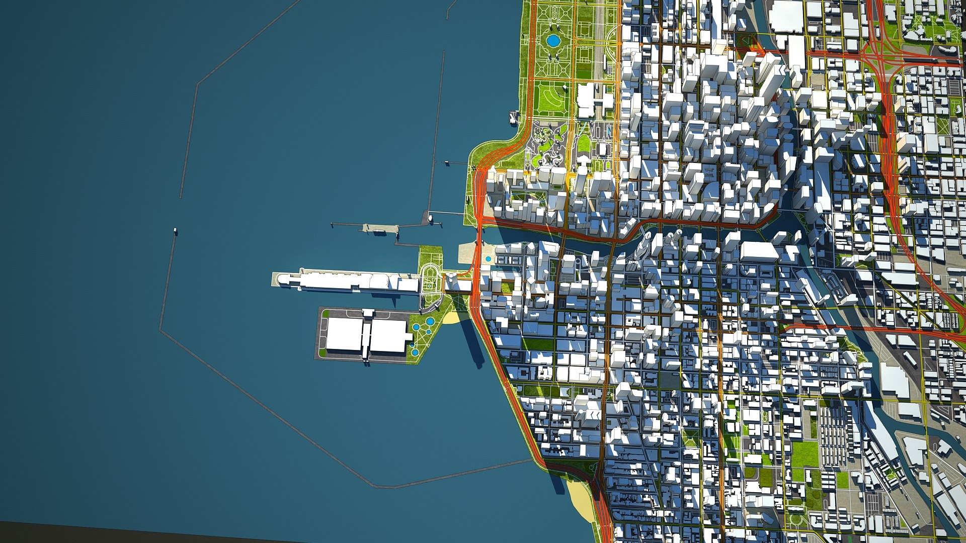 Chicago Downtown City 3D Model - TurboSquid 1504877