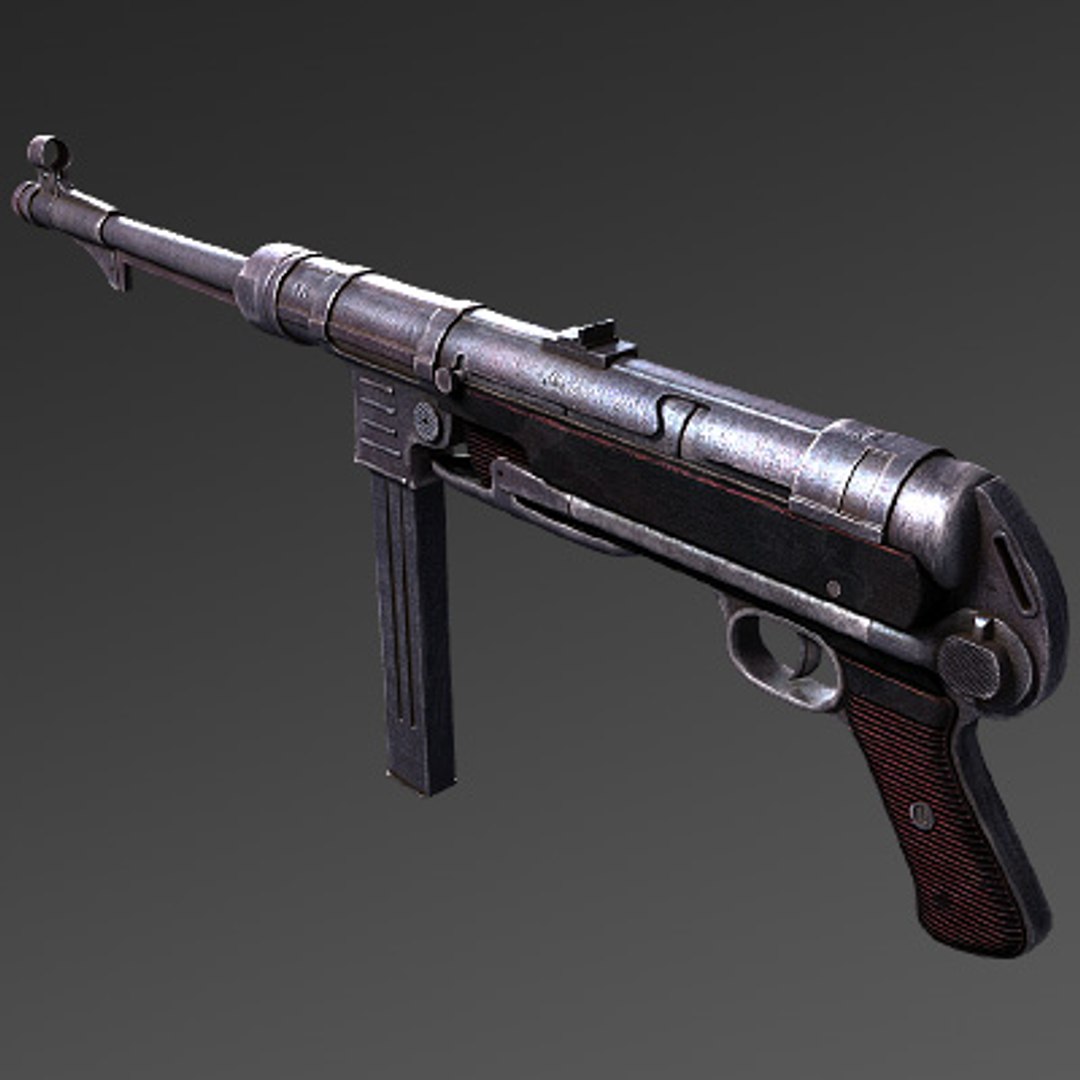 3d model mp40 machine gun