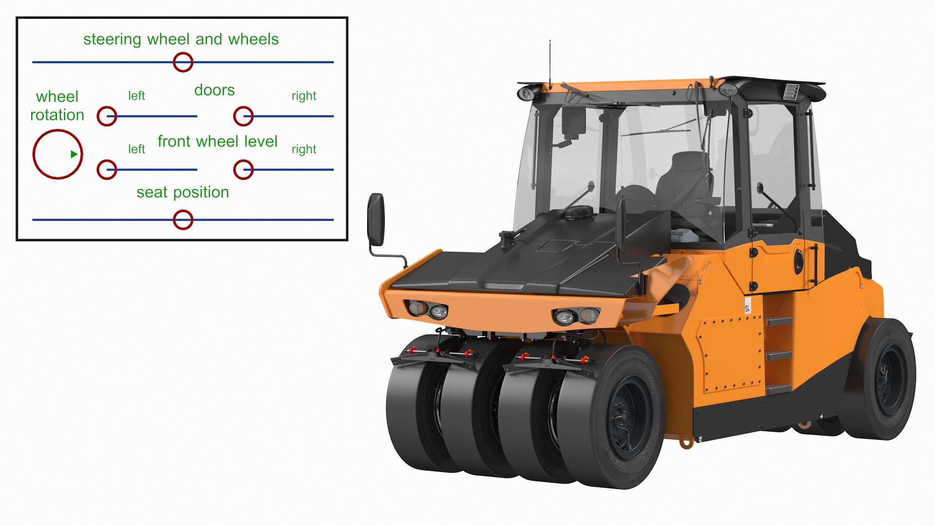 Pneumatic tyred roller compactor 3D - TurboSquid 1637375